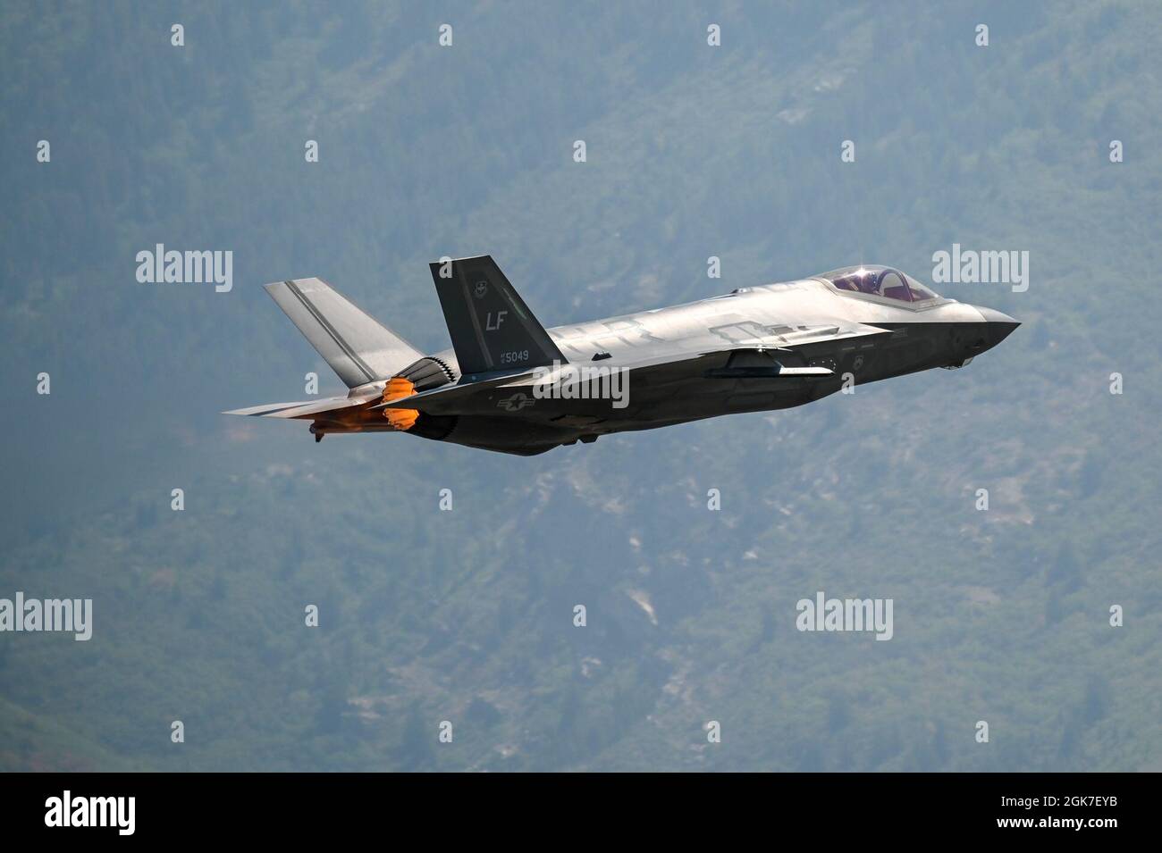 An F-35A Lightning II assigned to the 63rd Fighter Squadron from Luke ...