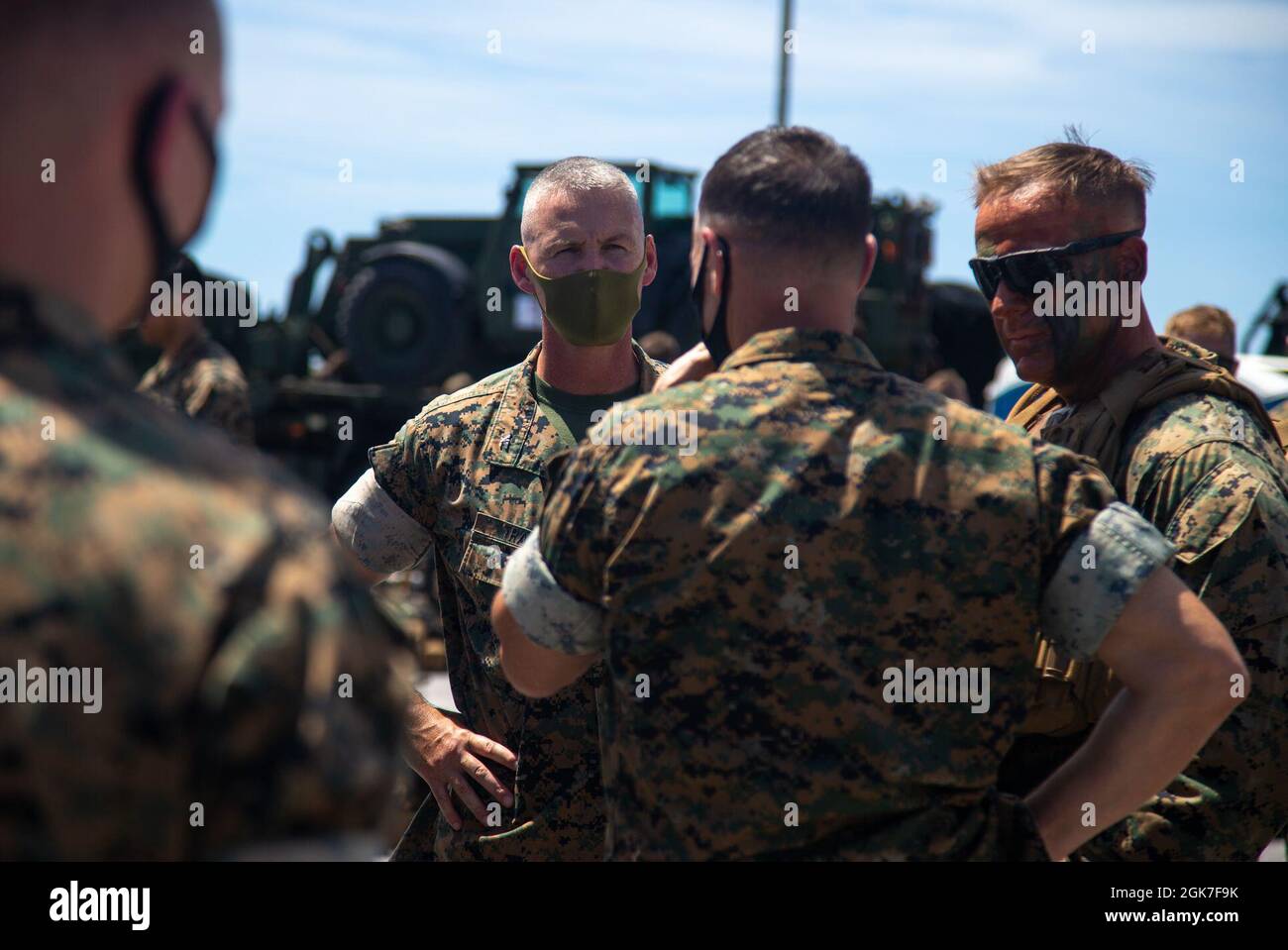 U.S. Marine Corps Col. Matthew Tracy, commanding officer, 4th Marines ...