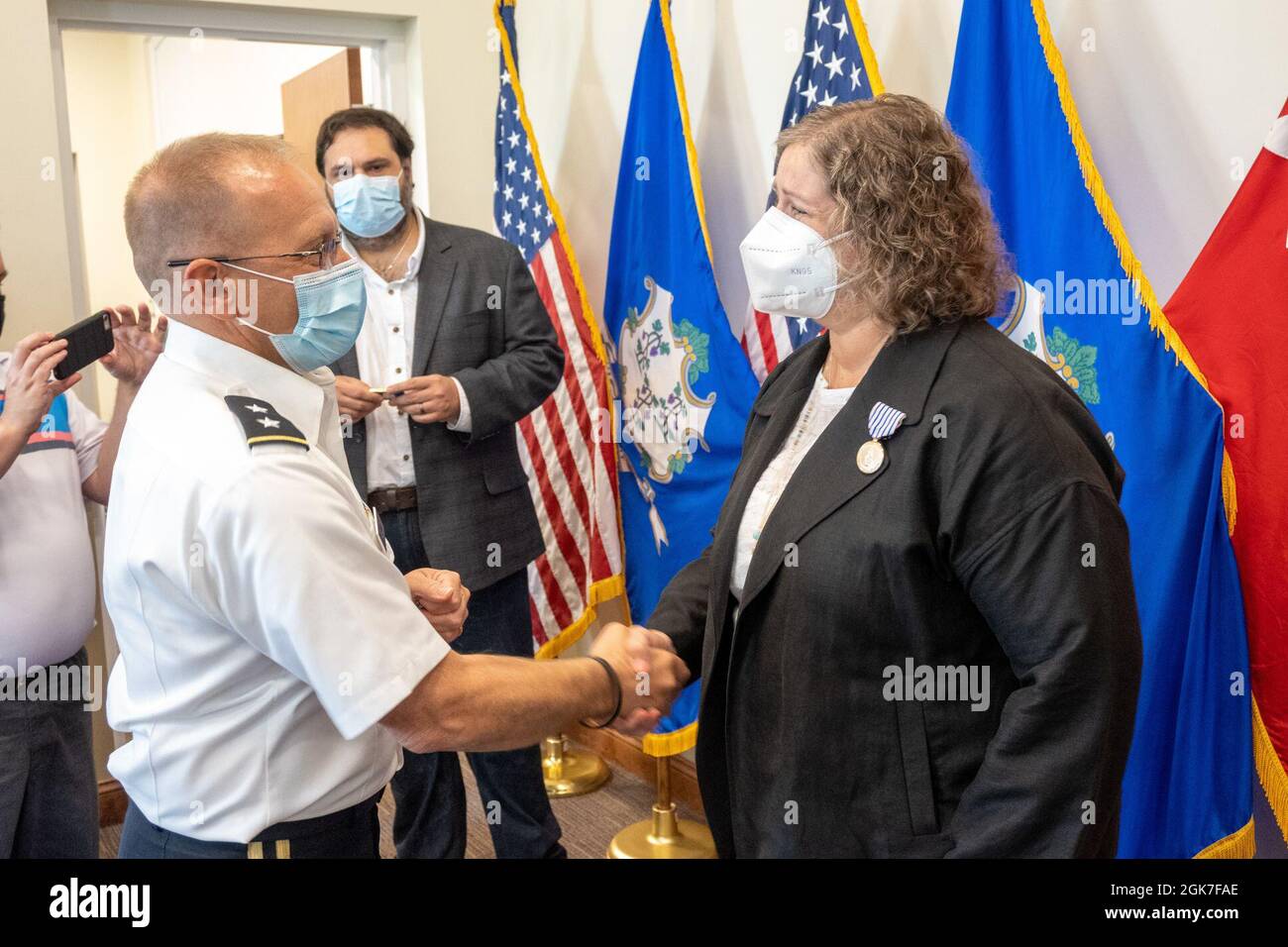 Major Gen. Francis Evon presents the Connecticut Civilian Medal of ...