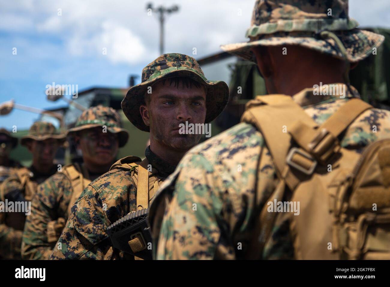U.S. Marines with 2d Battalion, 3d Marines, 3d Marine Division and ...