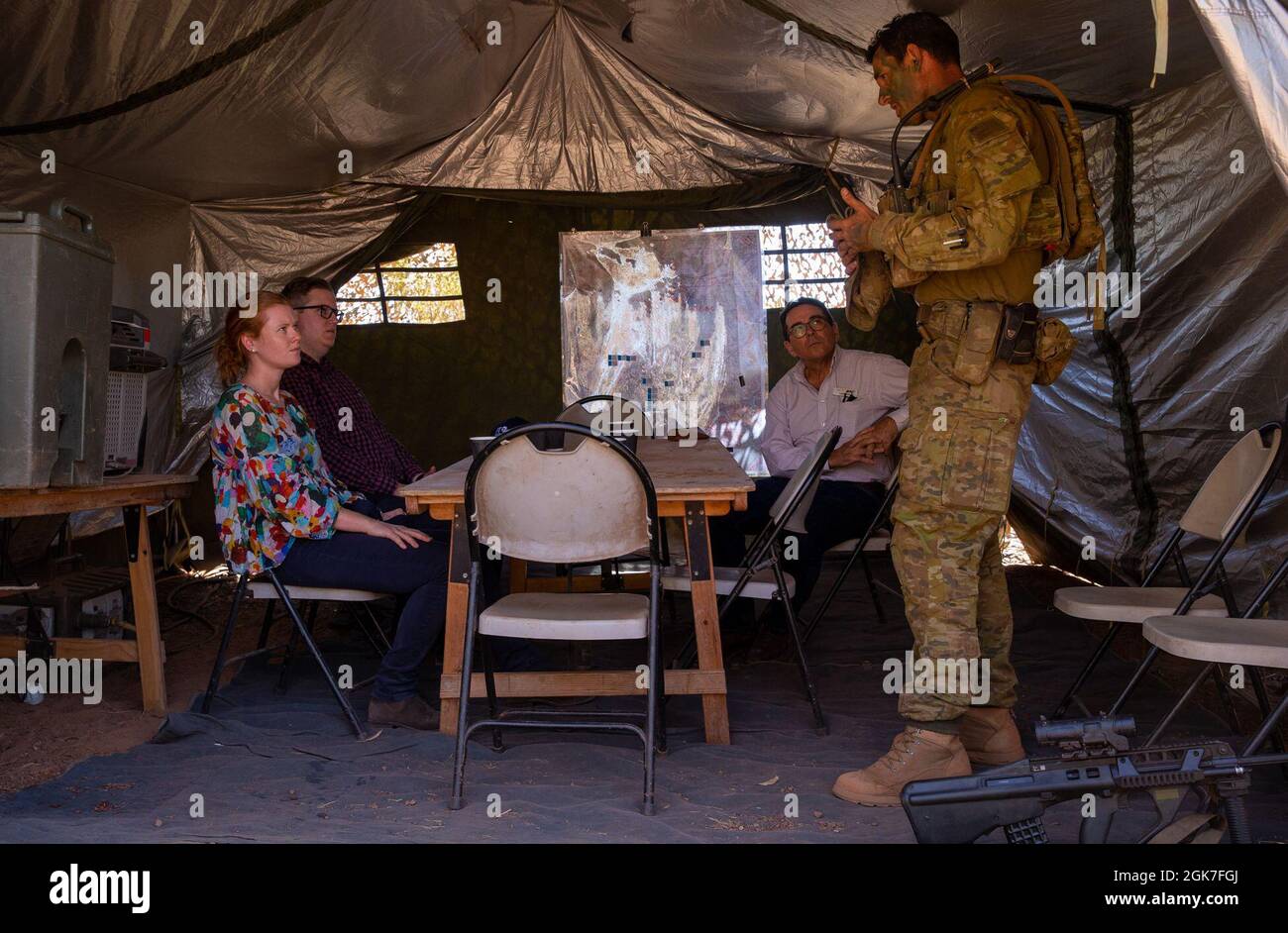 Australian Army Lt. Col. Dean Clark, commander of Brigade Support Group ...