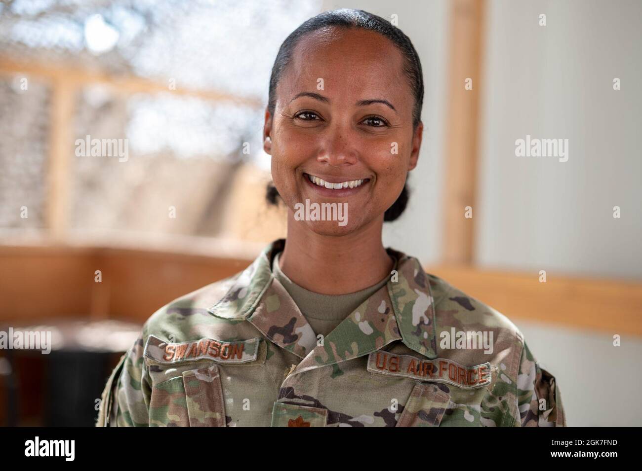 U.S. Air Force Maj. Mahogany Swanson from the 332nd Air Expeditionary ...