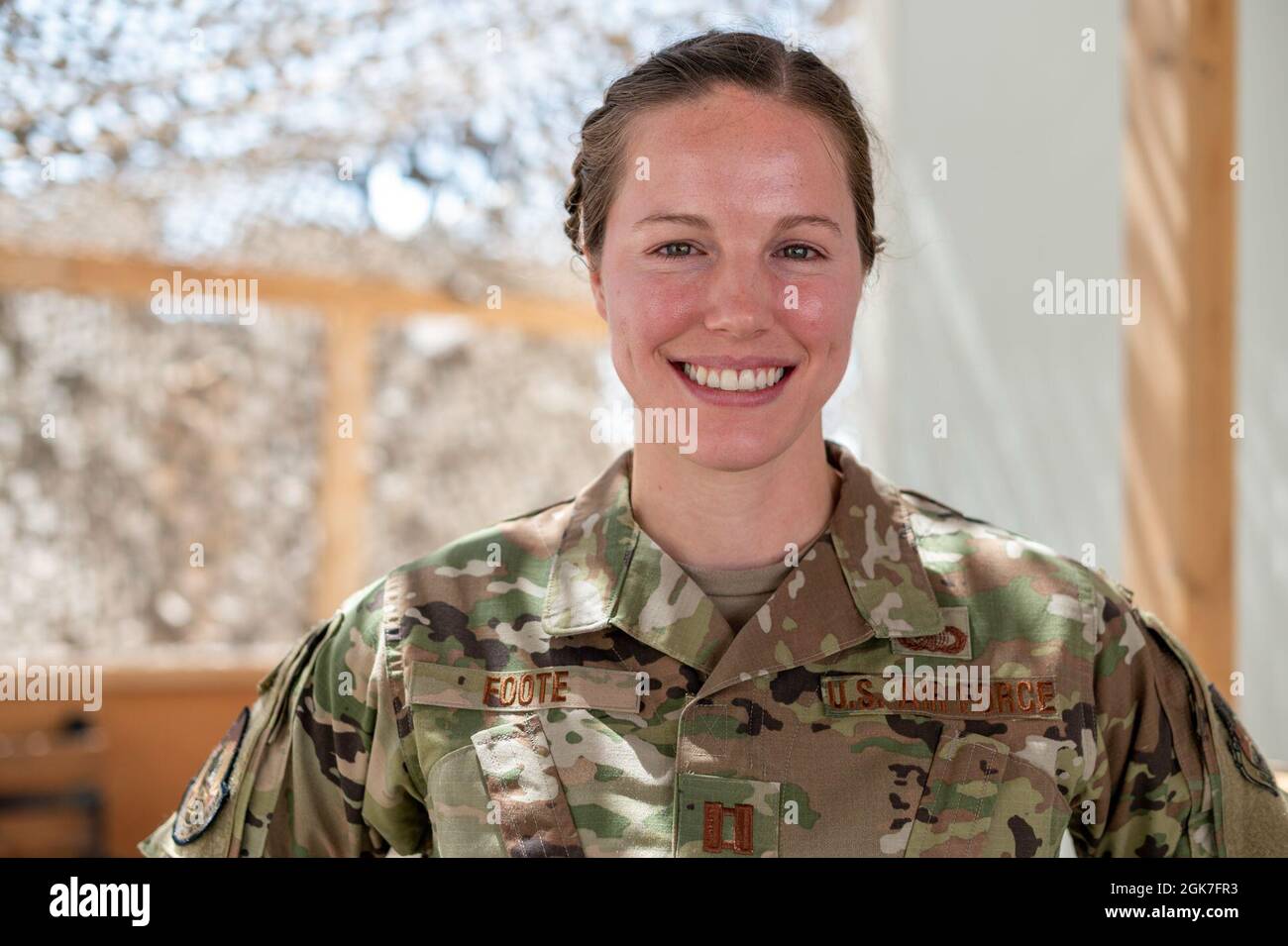 U.S. Air Force Capt. Katie Foote from the 332nd Air Expeditionary Wing ...