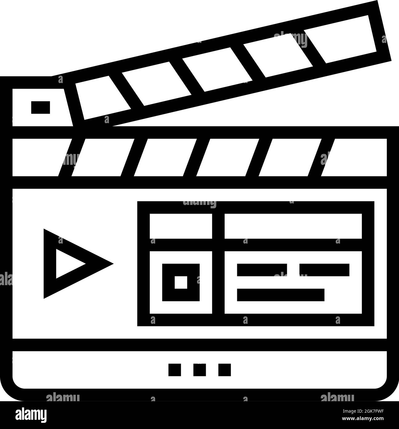 clapperboard numbering tool line icon vector illustration Stock Vector ...