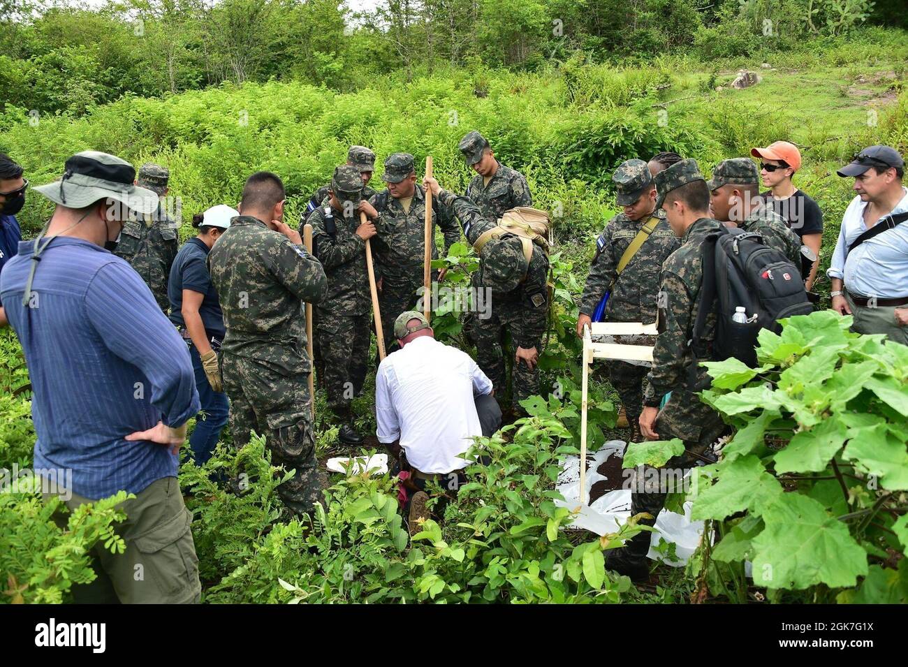 Service members with Joint Task Force-Bravo, representatives from Blue ...