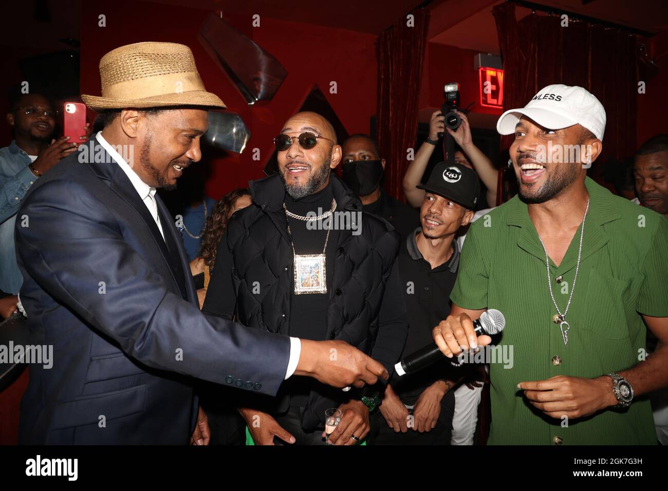 New York, NY, USA. 12th Sep, 2021. Super Cat, Swizz Beatz and Baby Cham ...