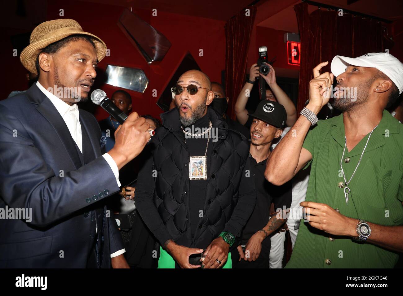New York, NY, USA. 12th Sep, 2021. Super Cat, Swizz Beatz and Baby Cham ...