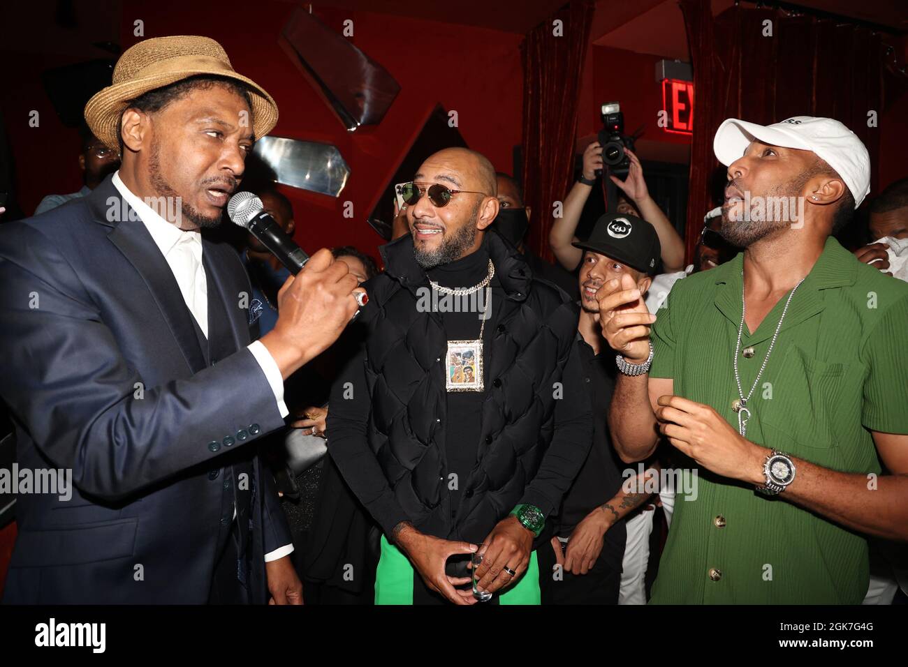 New York, NY, USA. 12th Sep, 2021. Super Cat, Swizz Beatz and Baby Cham ...