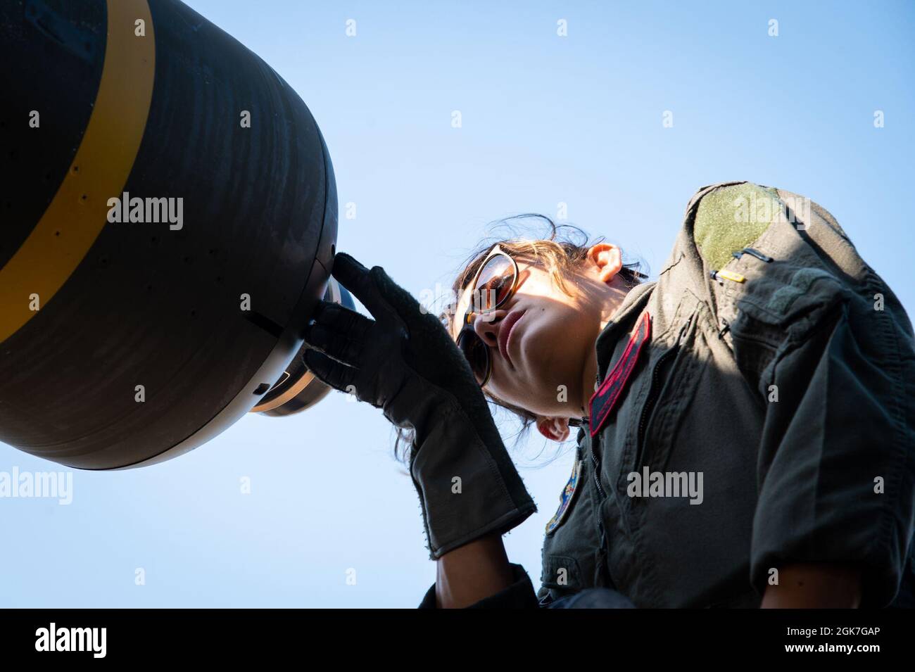 First Lt. Victoria Gurrola, 96th Bomb Squadron weapon systems officer ...