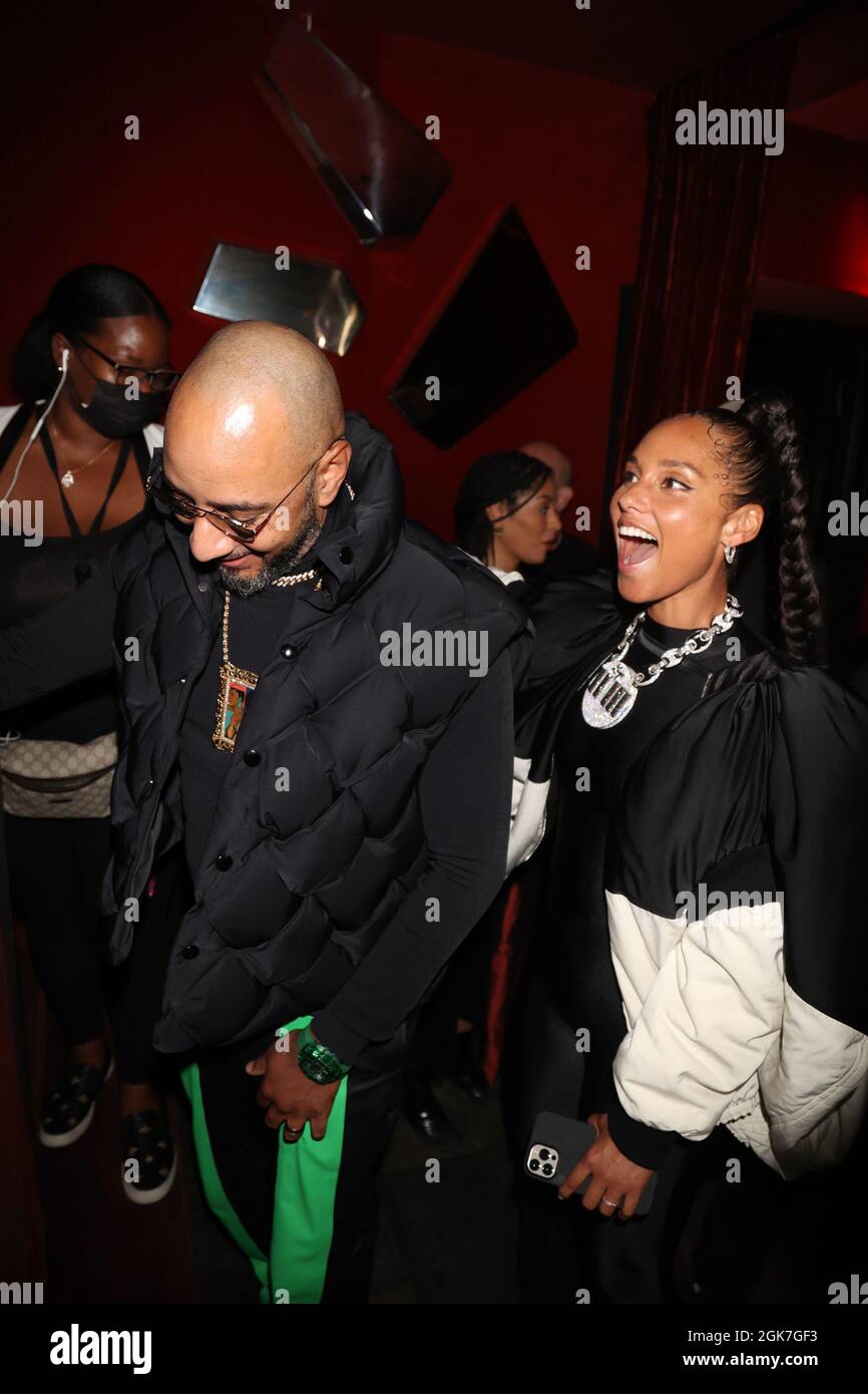 New York, NY, USA. 12th Sep, 2021. Swizz Beatz and Alicia Keys pictured ...