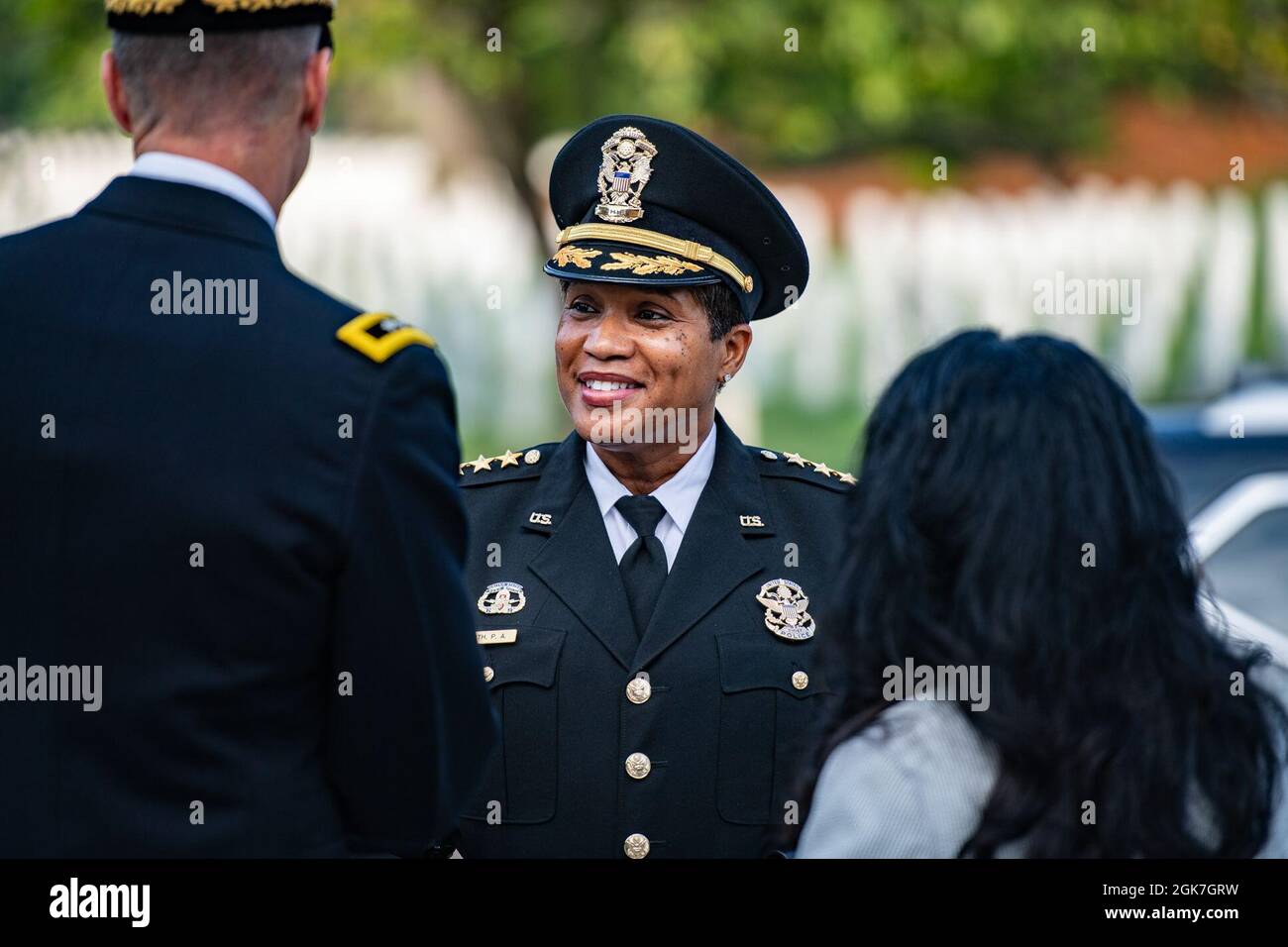 Karen Durham-Aguilera (right), executive director, Army National ...