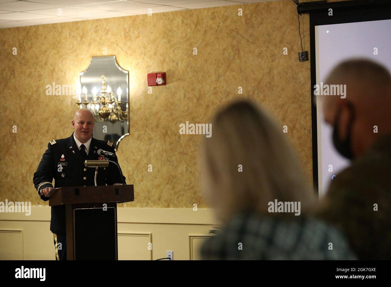 Chaplain (Capt.) Richard Rivers, battalion chaplain for 87th Division ...