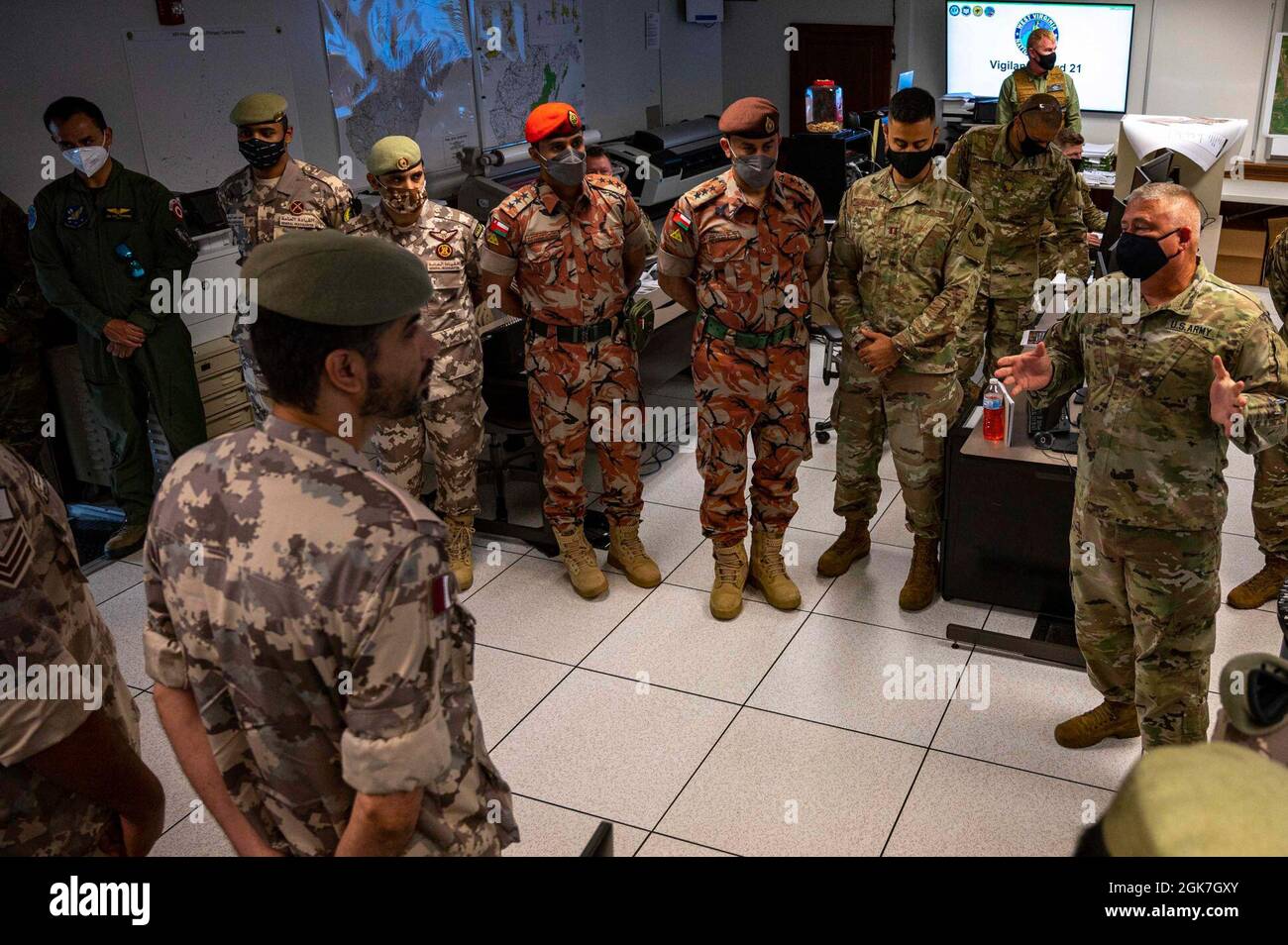 Brig. Gen. Murray Holt, Assistant Adjutant General - Army, briefs ...