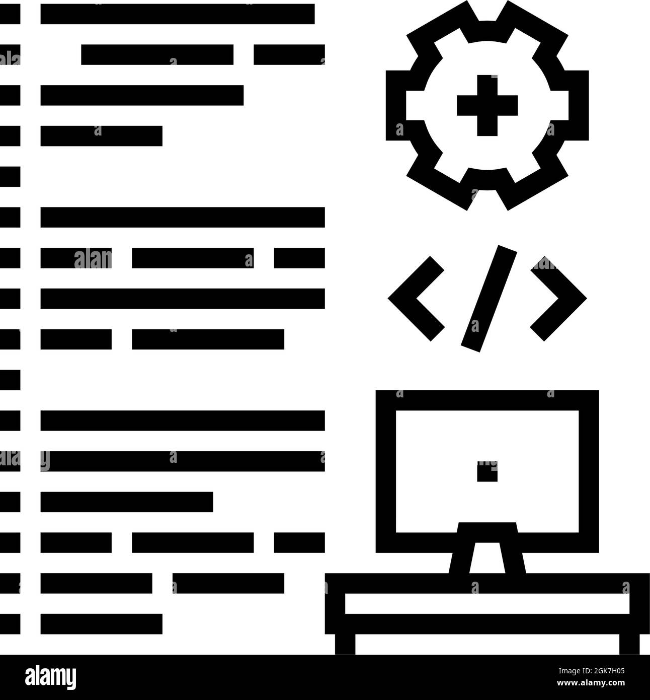 software developing line icon vector illustration Stock Vector Image ...