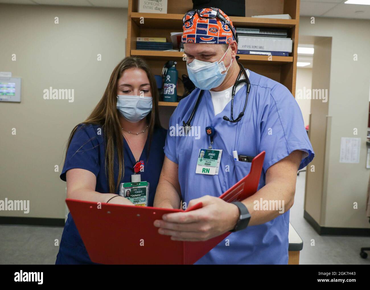 Casey Potts, a registered nurse at Ochsner Lafayette General Medical ...
