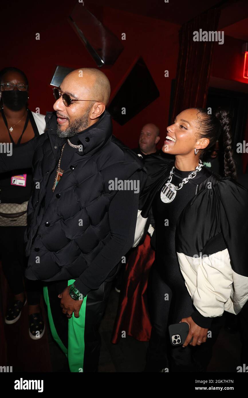 New York, NY, USA. 12th Sep, 2021. Swizz Beatz and Alicia Keys pictured ...