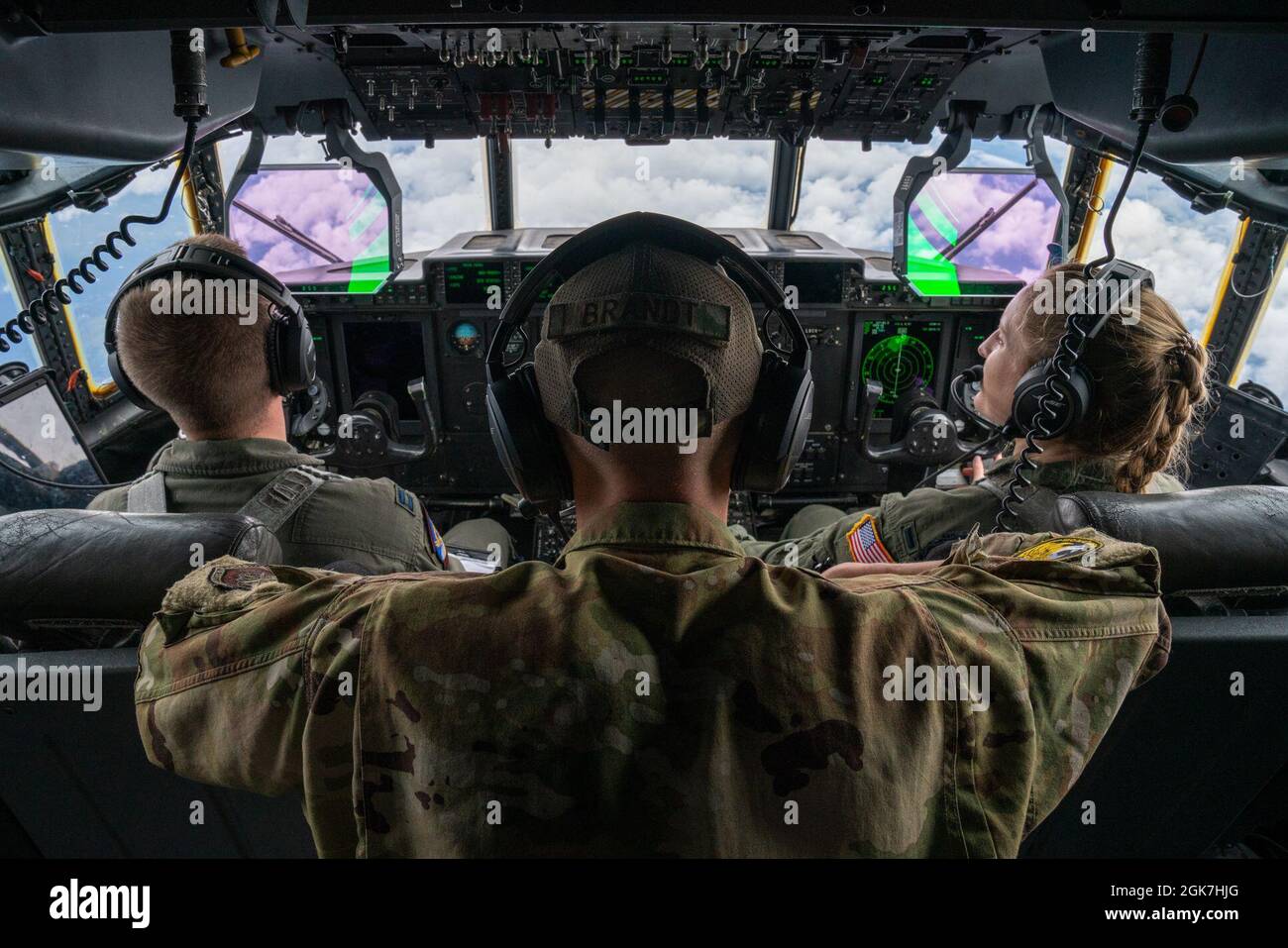 U.S. Air Force Capt. Logan Collier (left) and 1st Lt. Emily Nole (right ...