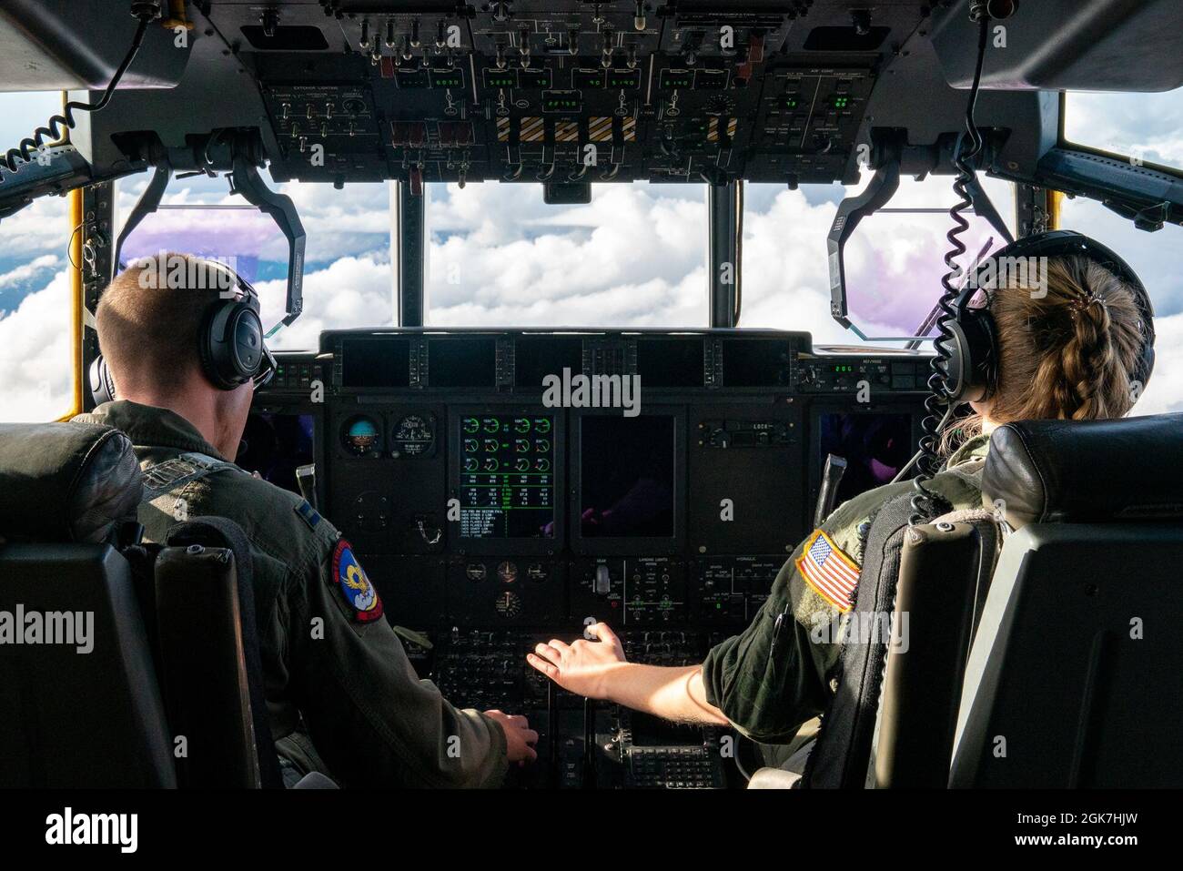 U.S. Air Force Capt. Logan Collier and 1st Lt. Emily Nole, 39th Airlift ...