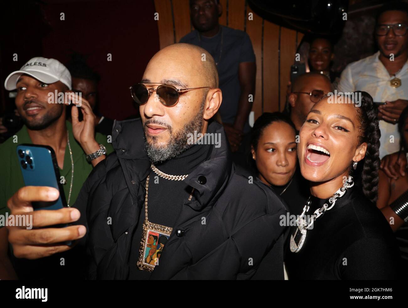 New York, NY, USA. 12th Sep, 2021. Swizz Beatz and Alicia Keys pictured ...