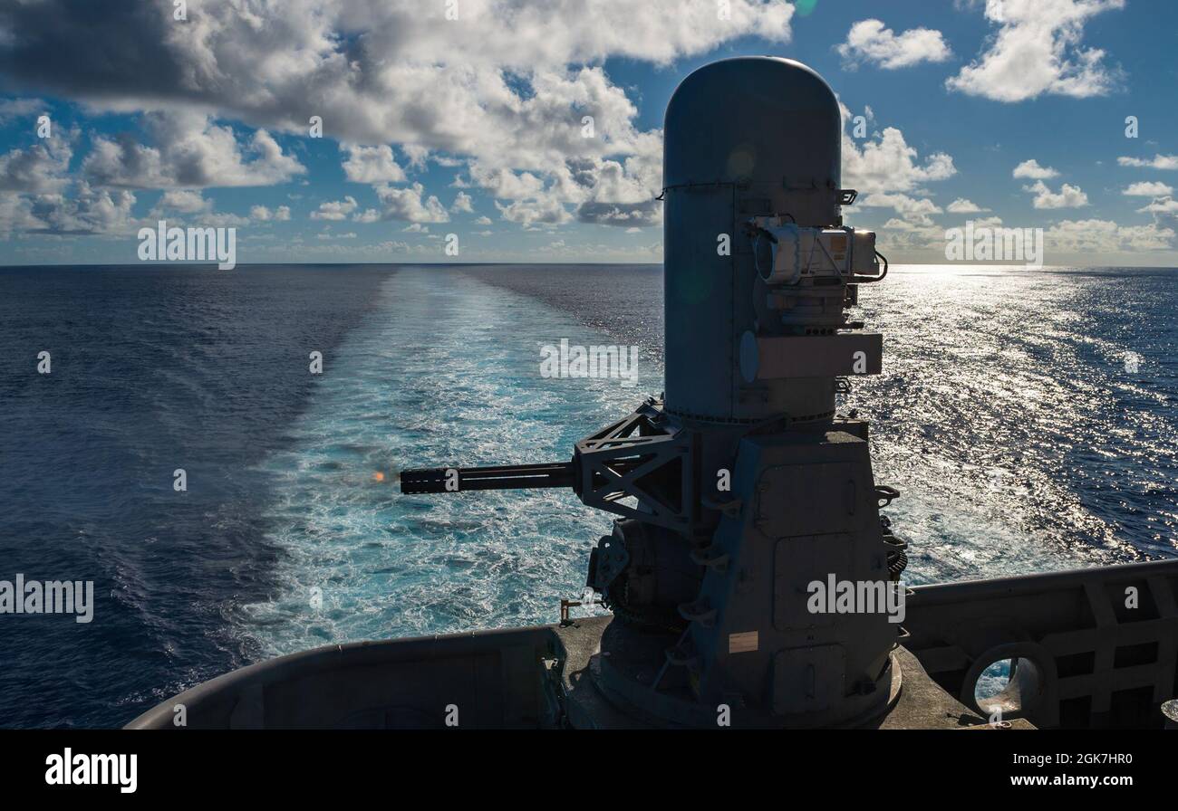 PACIFIC OCEAN (August 27, 2021) A Phalanx Close-In Weapons System (CIWS ...