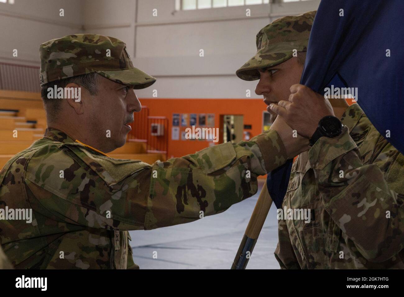 U.S. Army Col. Jason Arriaga (left), 1st Combat Aviation Brigade (1CAB ...