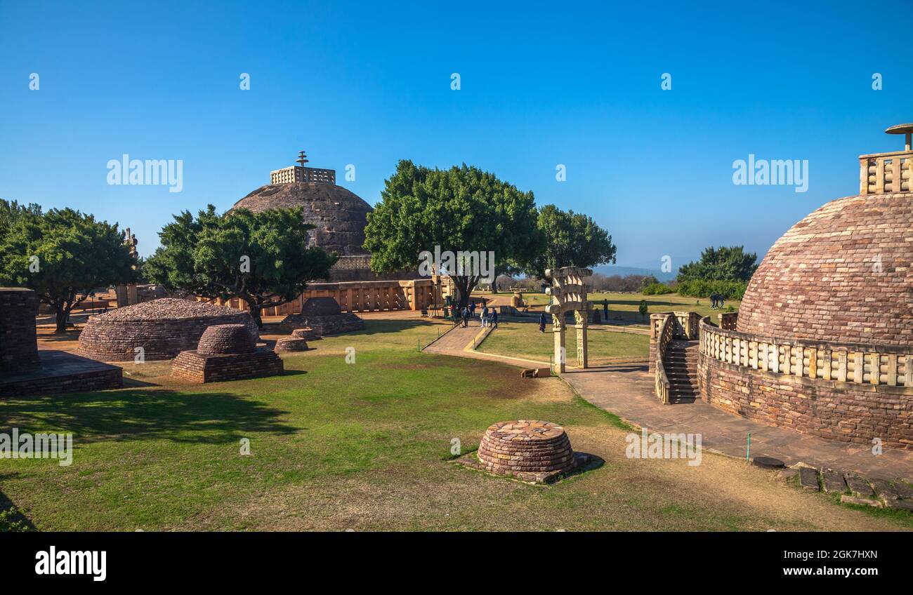 Sanchi Stupa is a Buddhist complex, famous for its Great Stupa, on a ...