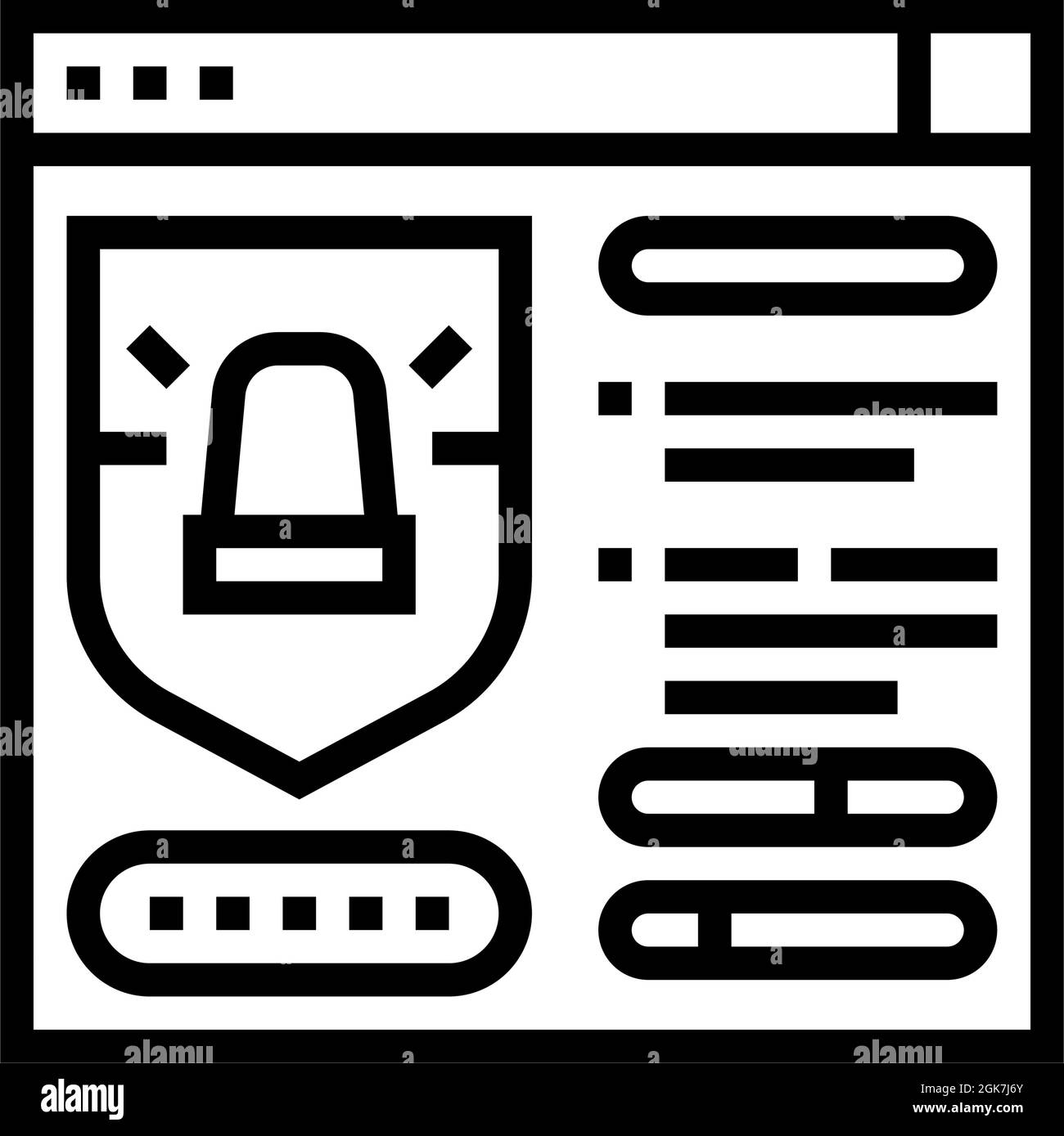 protection system line icon vector illustration Stock Vector Image ...