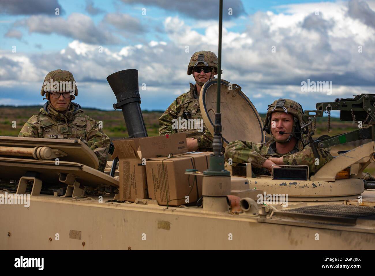 From left to right: Pfc. Allen Frye, Pfc. Brandon Beebe and Spc ...