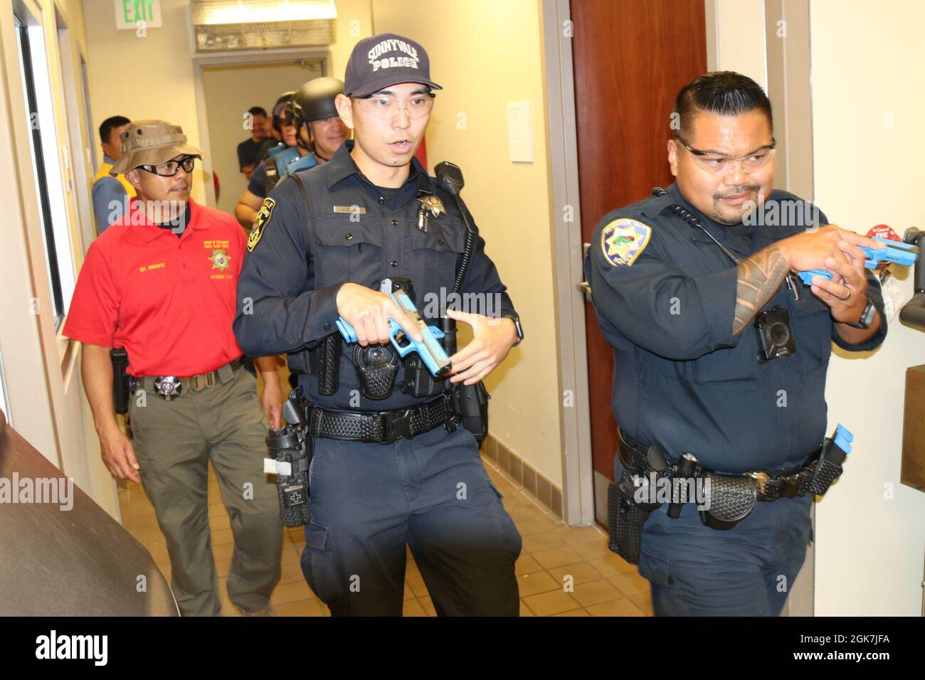 Left to right, as Sgt. Edward Durante, an exercise proctor from the ...
