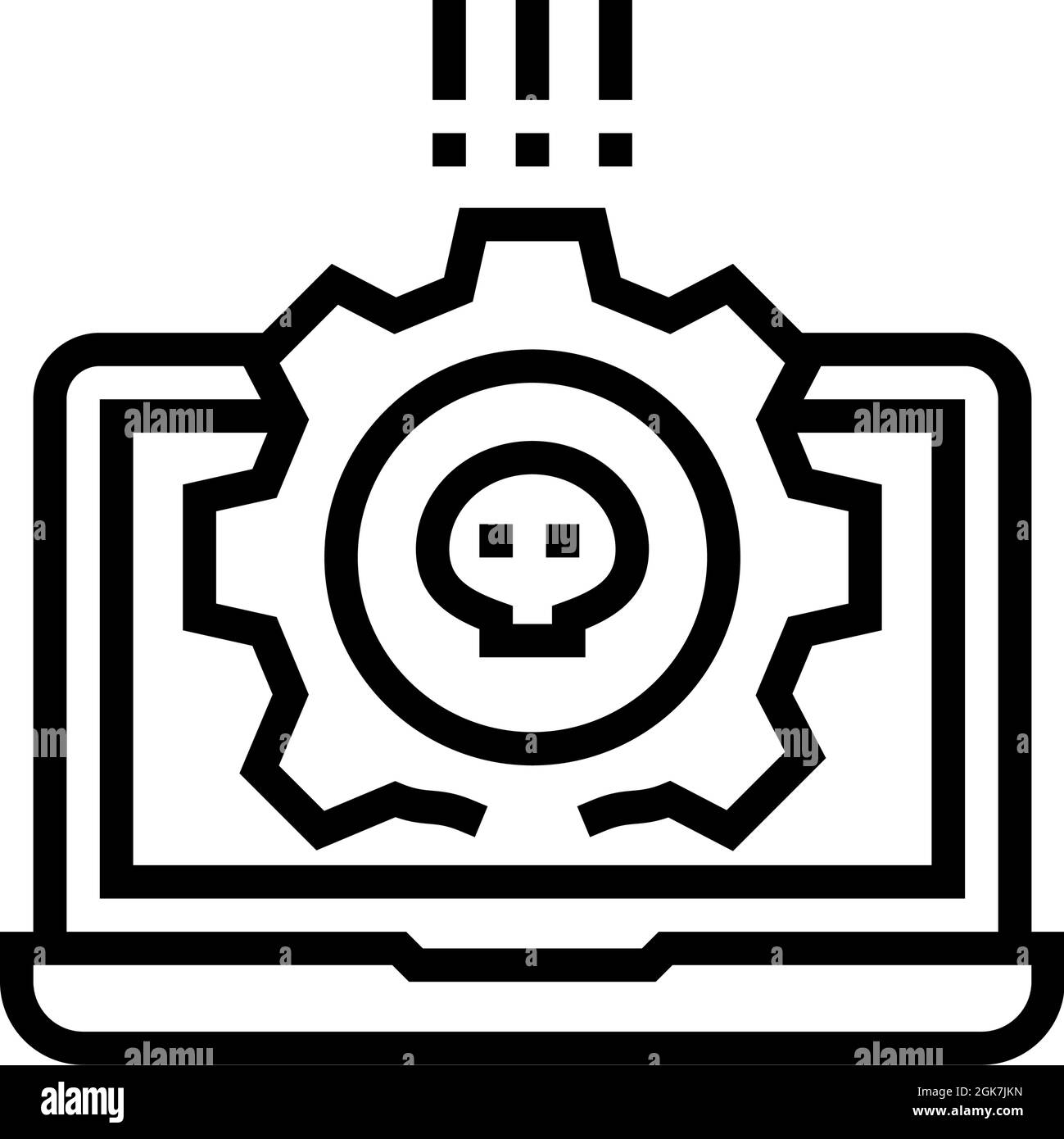 antivirus software line icon vector illustration Stock Vector Image ...