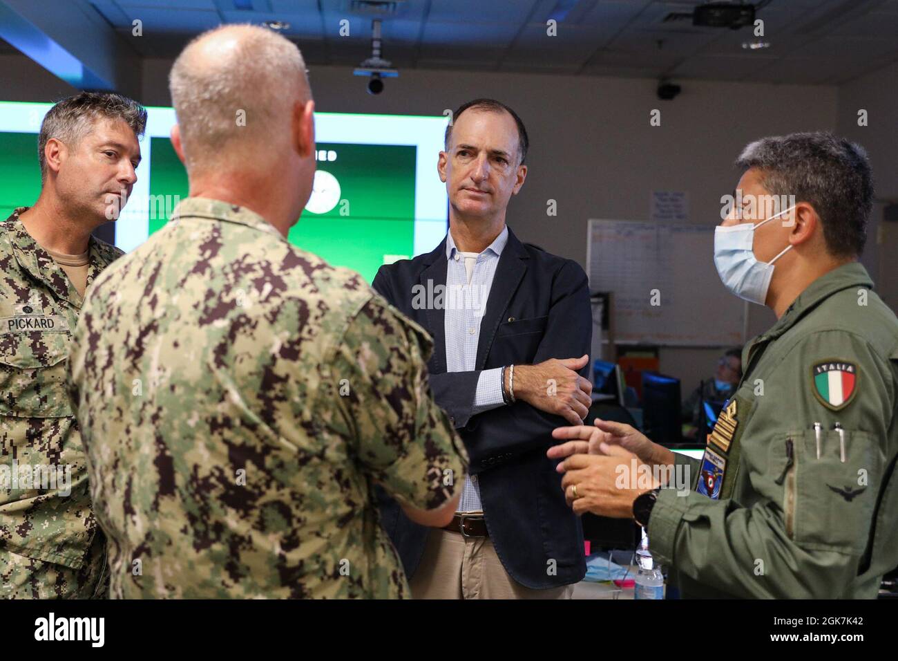 NAVAL AIR STATION SIGONELLA, Italy (Aug. 27, 2021) – From left, Capt ...