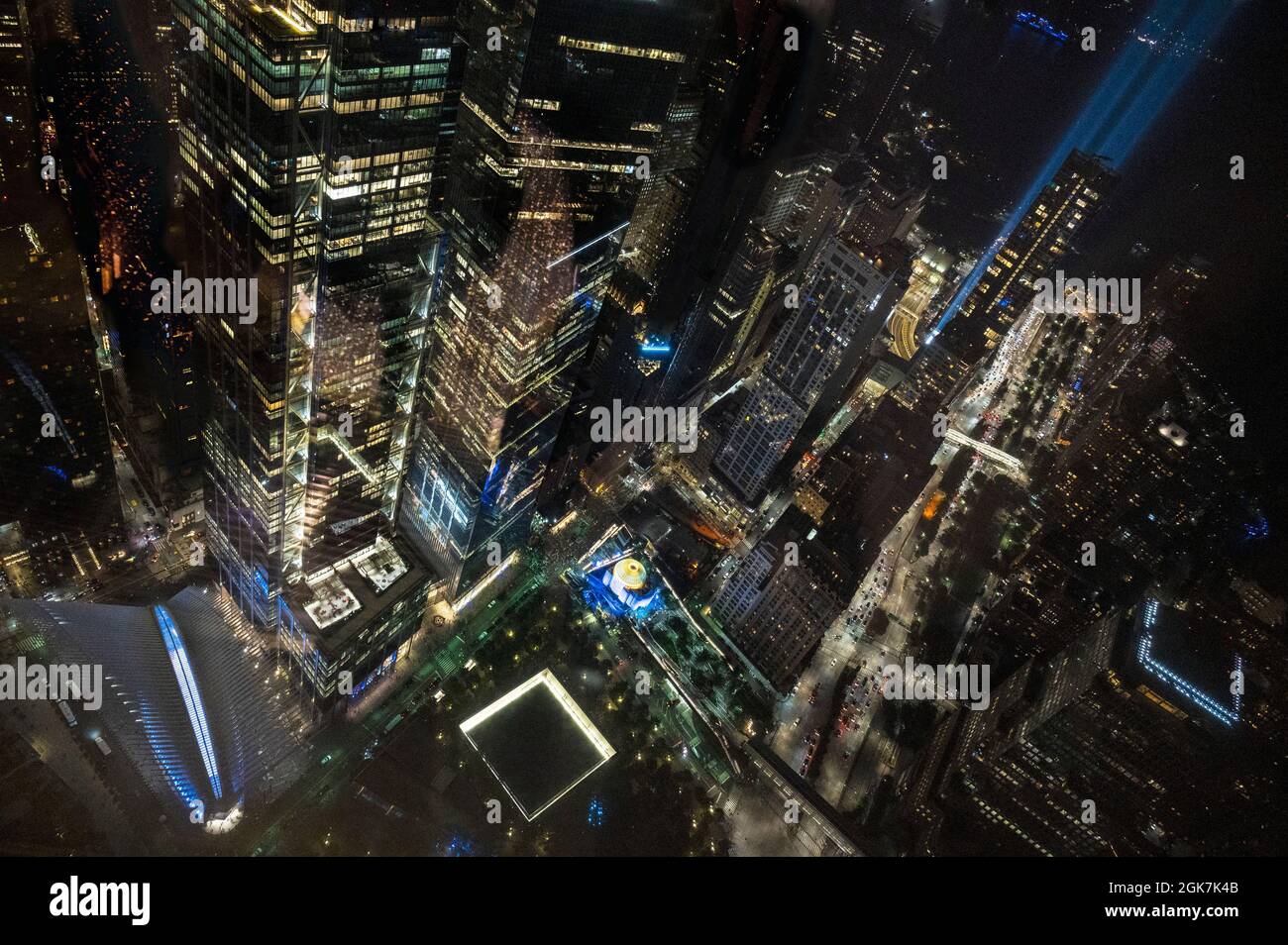 Aerial view of ground zero from one wtc observatory hi-res stock ...