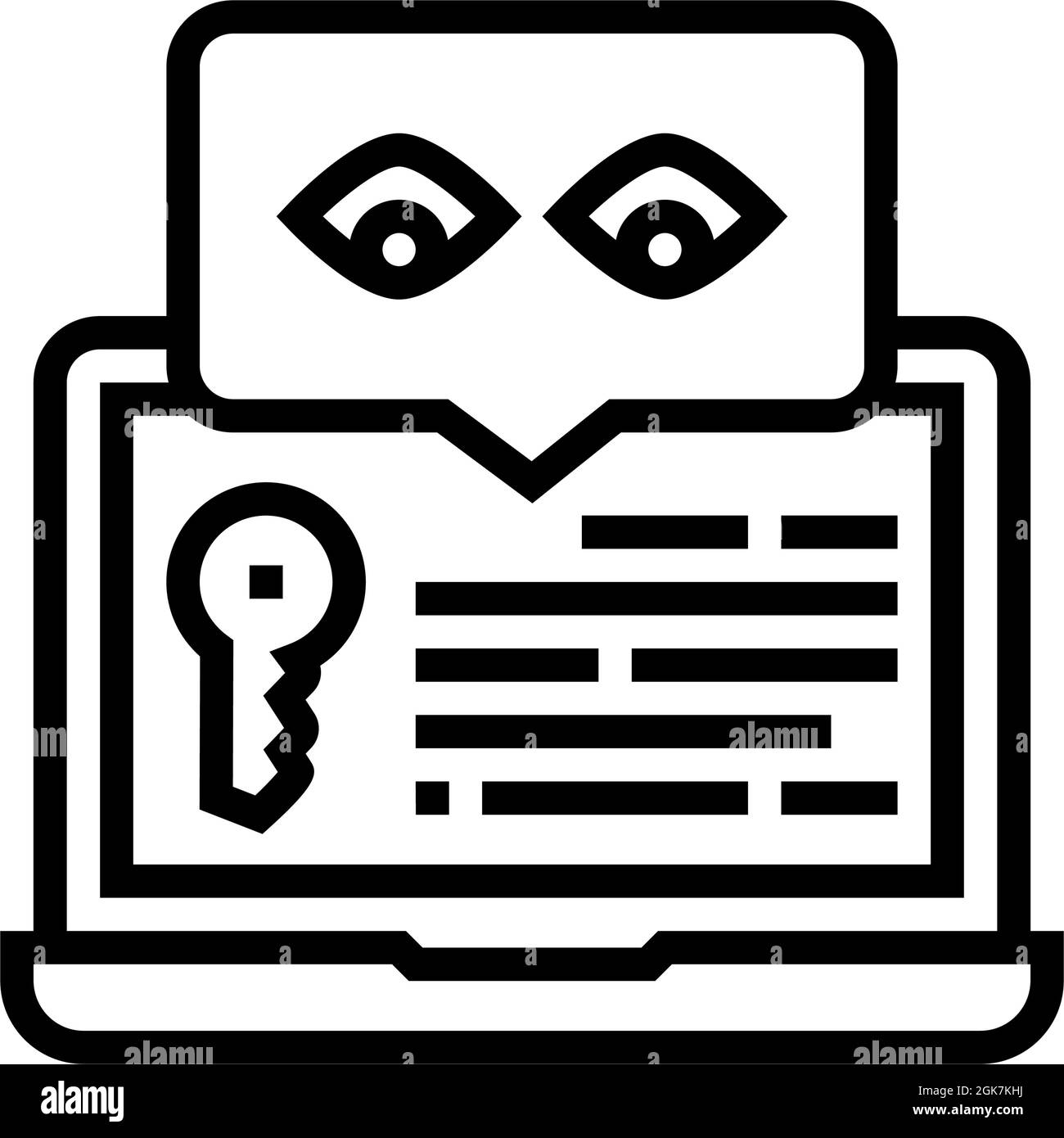 key security system line icon vector illustration Stock Vector Image & Art - Alamy