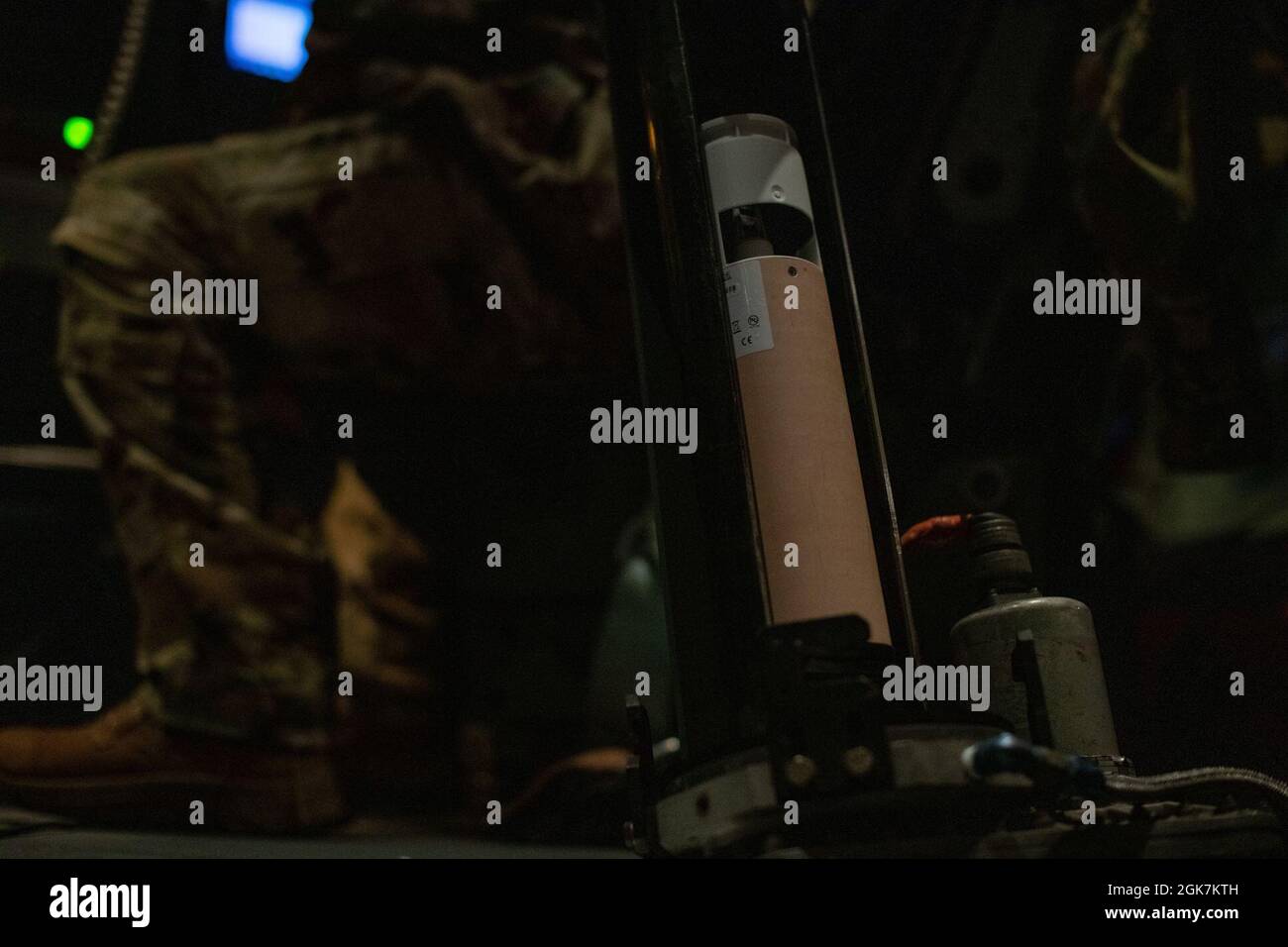 A dropsonde sits in the launch tube during a 53rd Weather ...