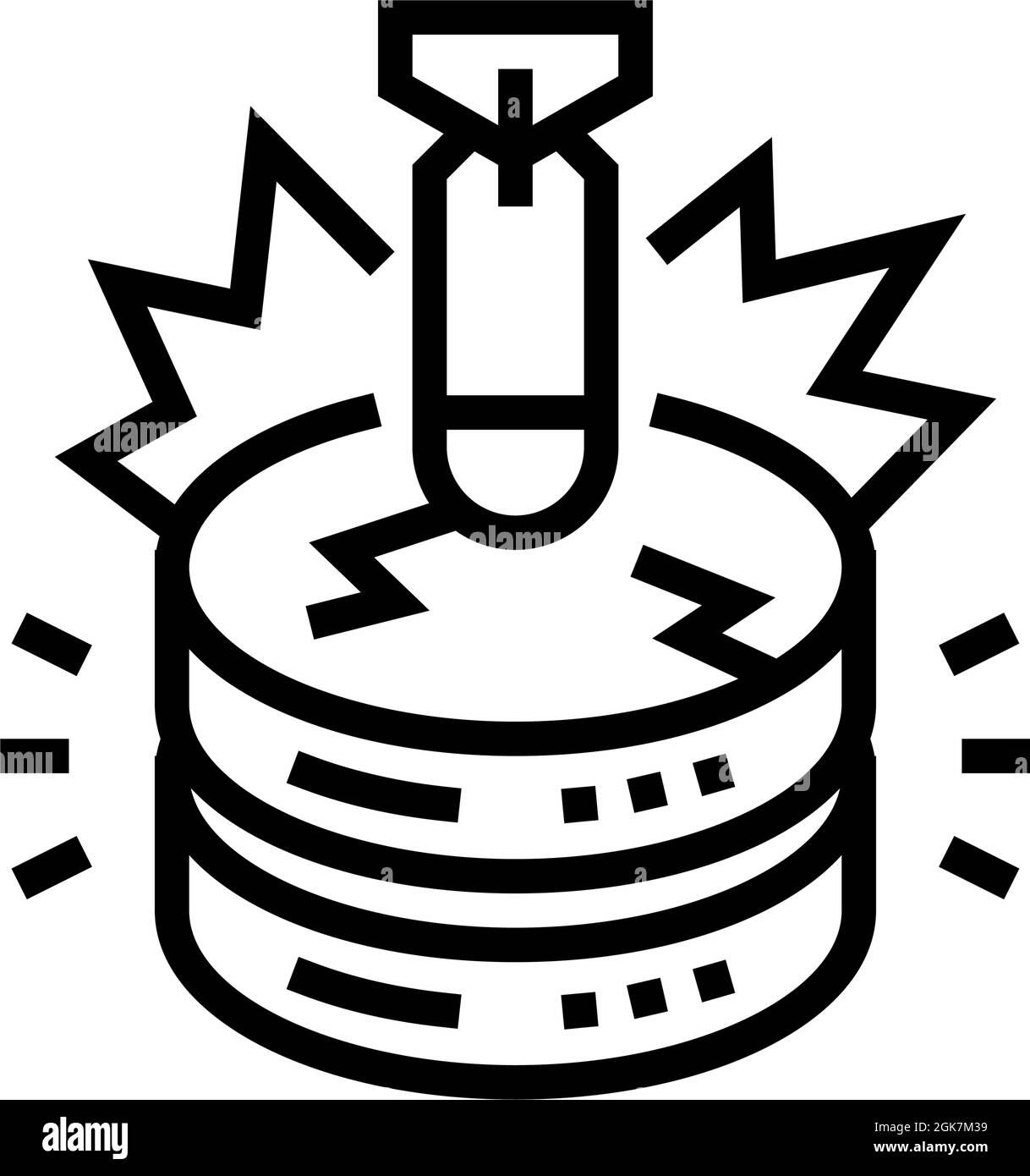 attack database line icon vector illustration Stock Vector Image & Art ...