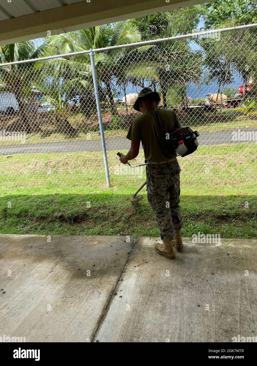 7th Engineer Support Battalion Marines conduct camp maintenance ...