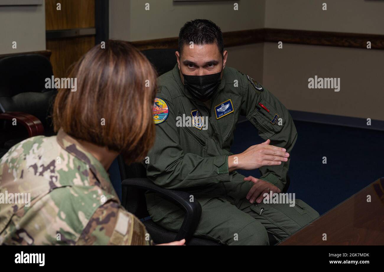 Chief Master Sergeant of the Air Force JoAnne S. Bass talks with U.S ...