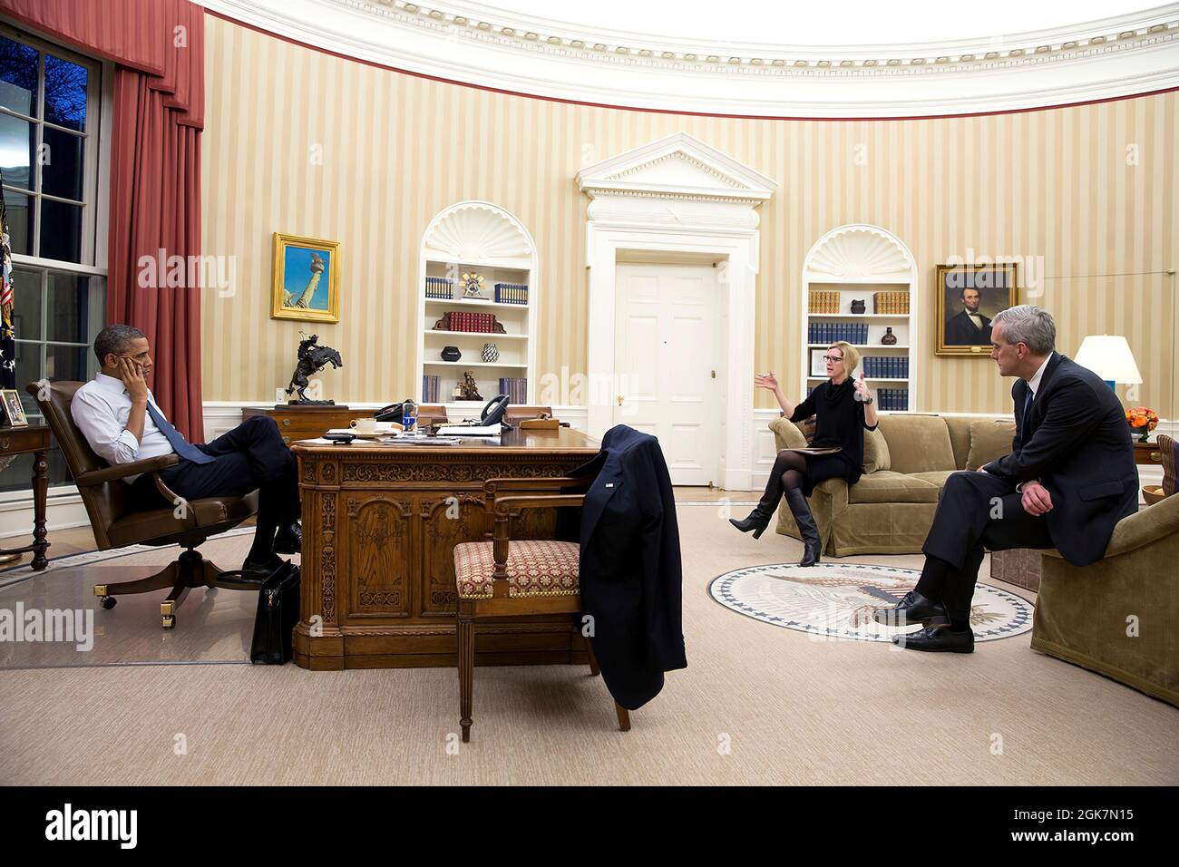President Barack Obama meets with Kathryn Ruemmler, Counsel to the ...