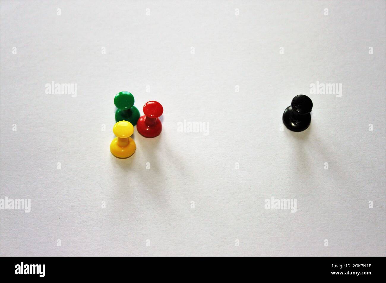 colored pins symbolize the political party colors in germany and are ...