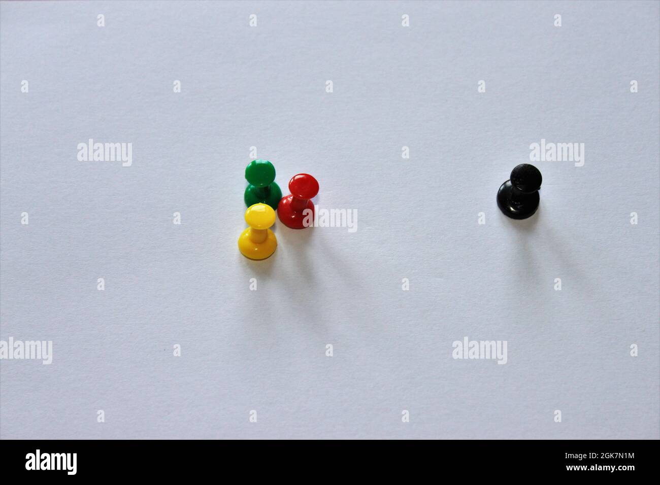 colored pins symbolize the political party colors in germany and are ...