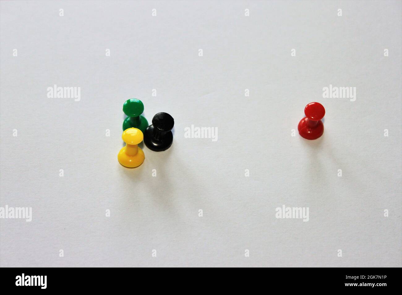 colored pins symbolize the political party colors in germany and are ...