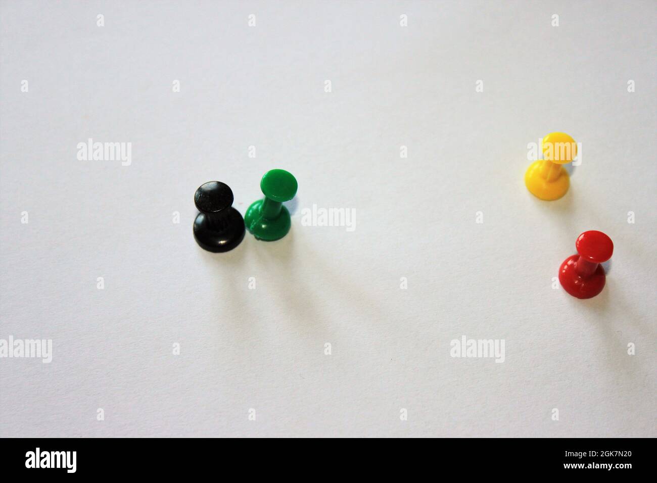 colored pins symbolize the political party colors in germany and are ...