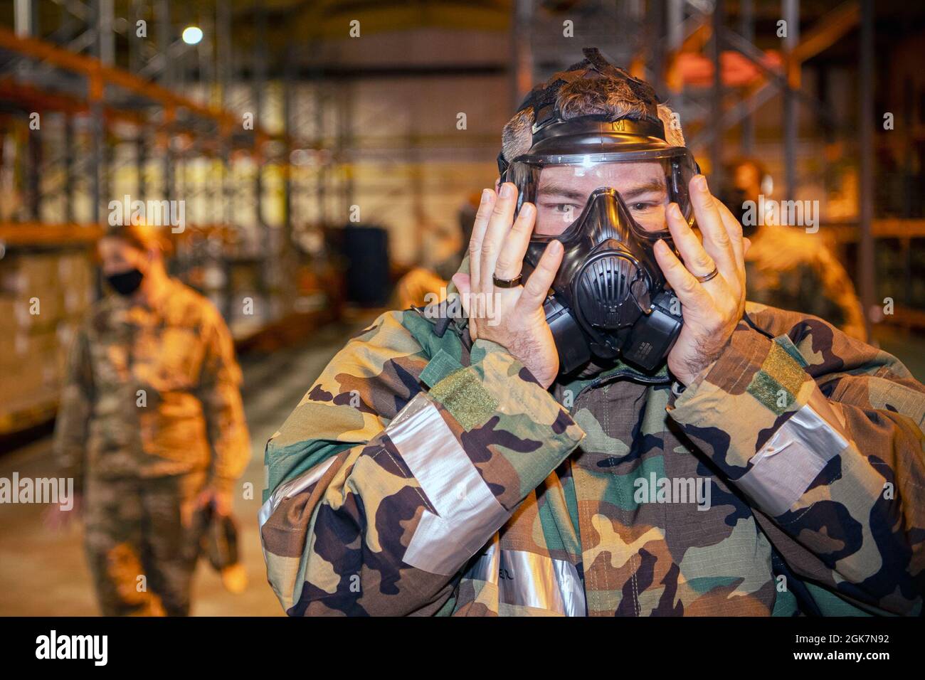 U.S. Air Force Col. Brian Filler, right, 501st Combat Support Wing ...