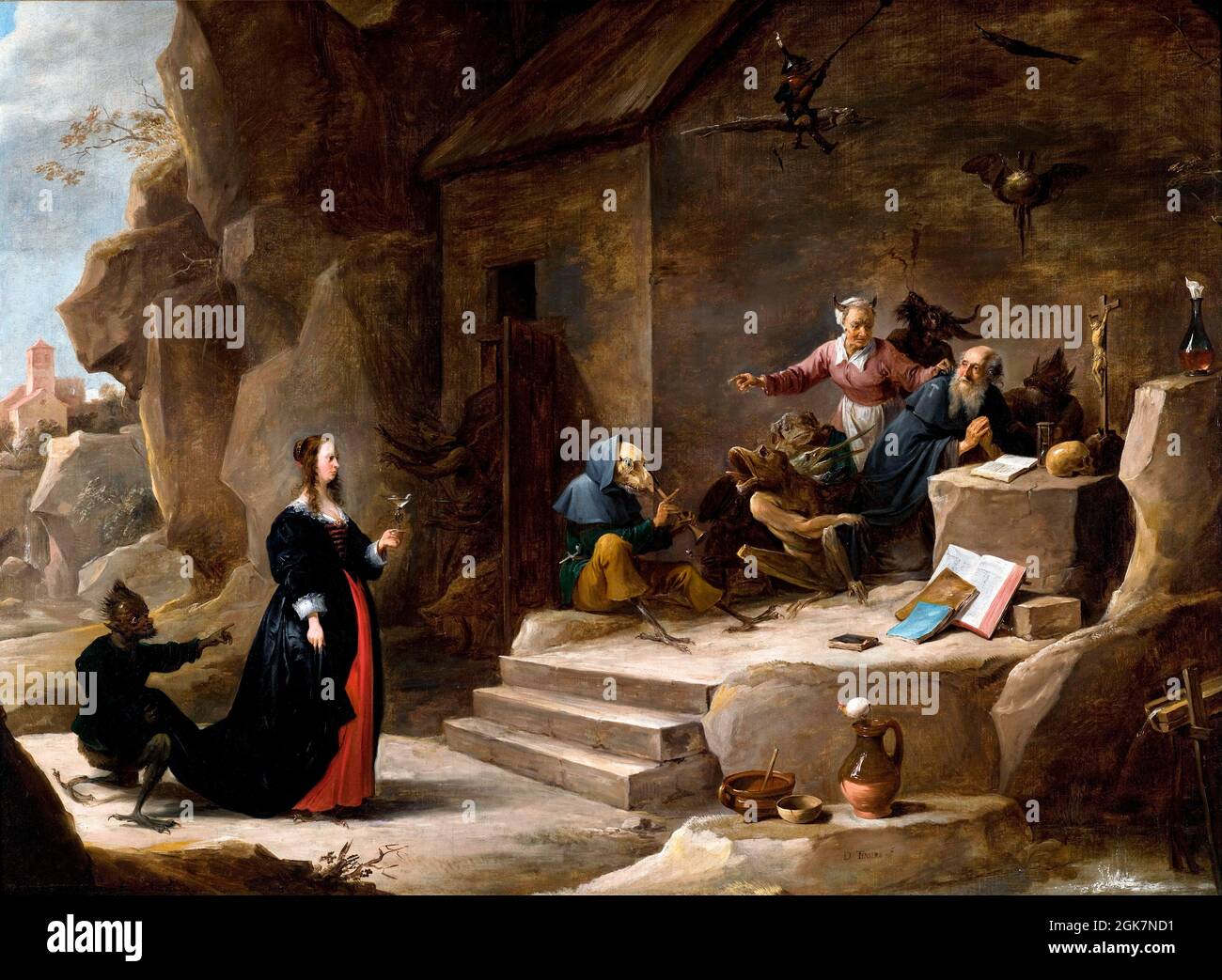 The Temptation of Saint Anthony by David Teniers the Younger (1610-1690), oil on canvas, c. 1665 ...