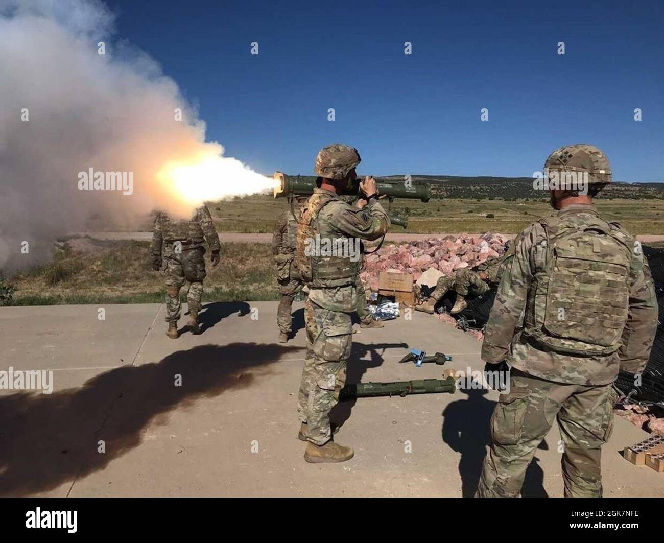 A trooper with Troop E, 3rd Squadron, 61st Cavalry Regiment, 2nd ...