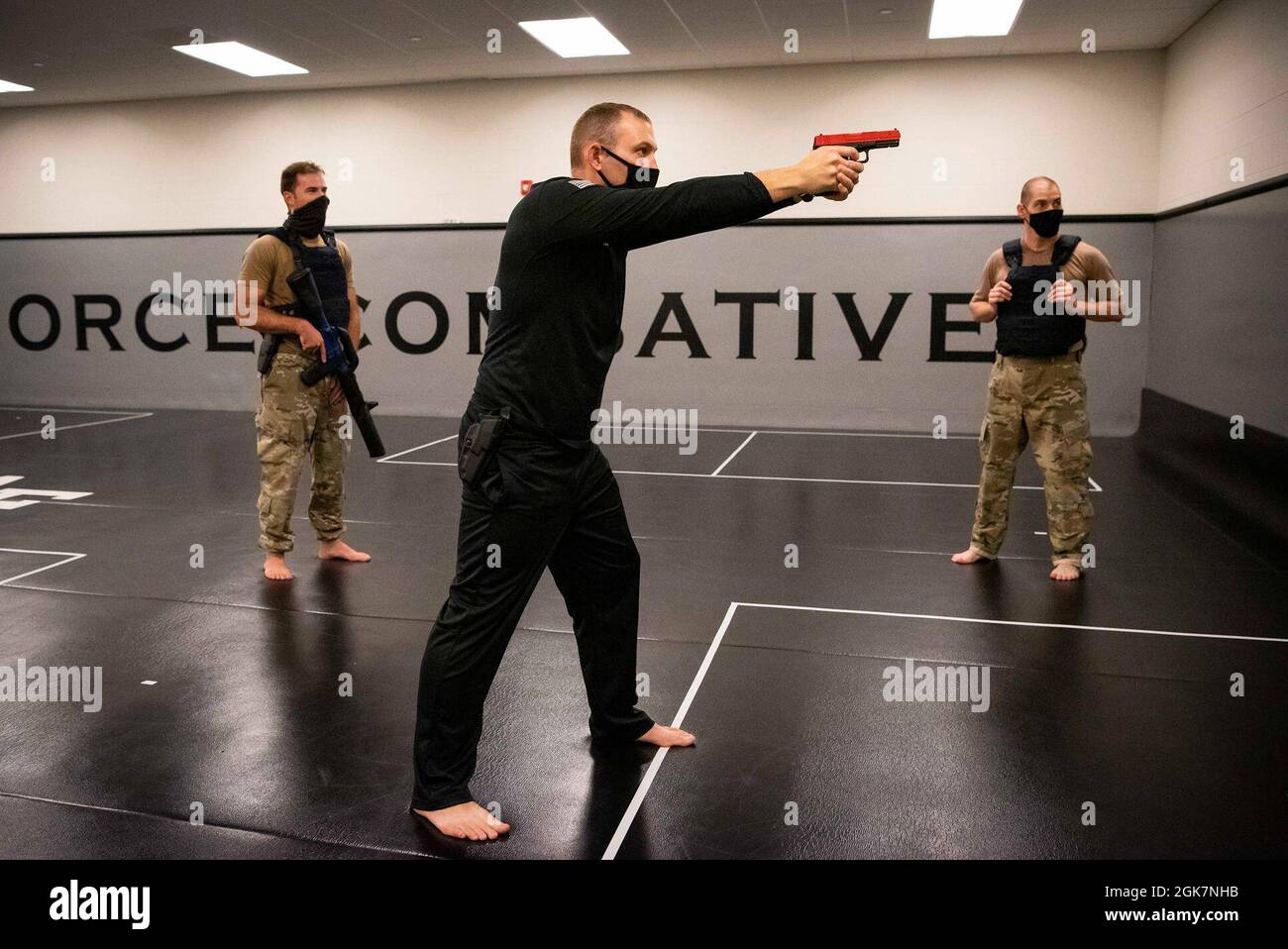 U.S. AIR FORCE ACADEMY, Colo. -- MSgt Jared Underwood demonstrates a ...