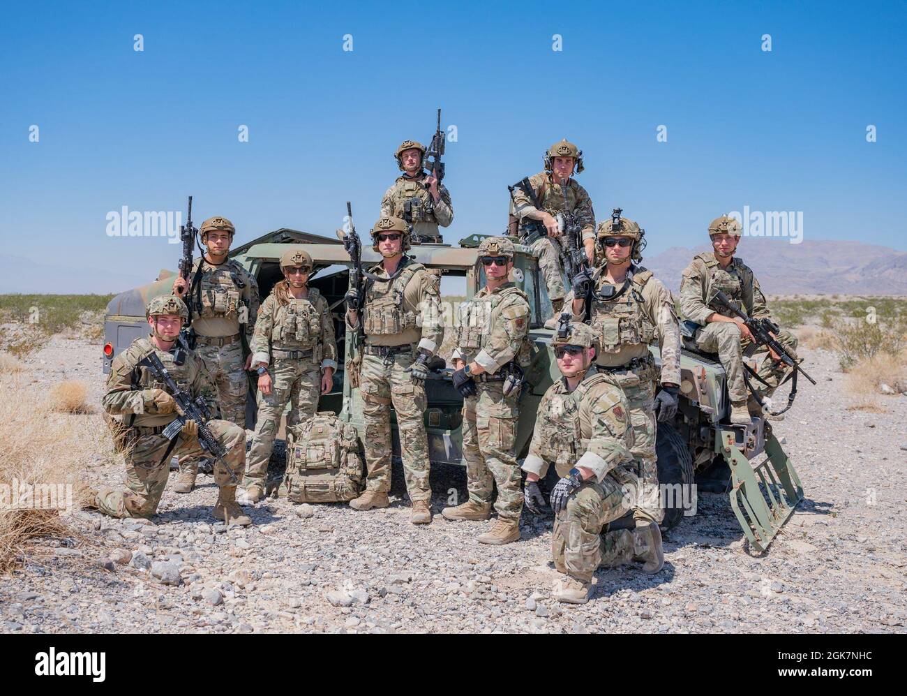 The 99th Tactical Response Team poses for a photo at Nellis Air Force ...