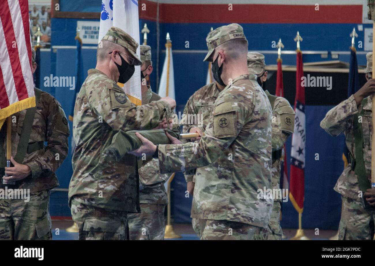 Brig. Gen. Justin M. Swanson and Command Sgt. Maj. Keith A. Gwin, the ...