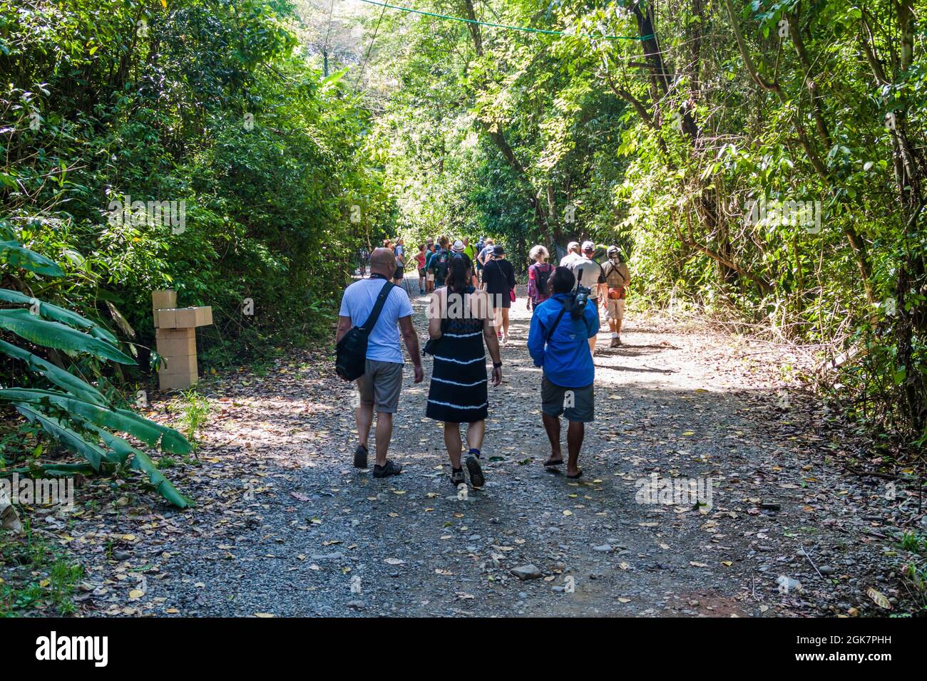 MANUEL ANTONIO, COSTA RICA - MAY 13, 2016: Crowds of tourists in ...