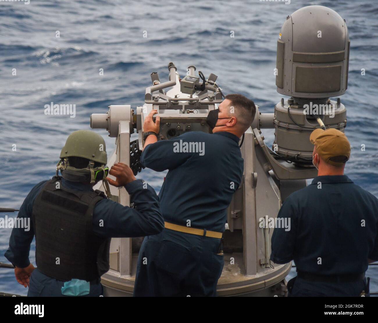 210828-N-UP745-1185 ATLANTIC OCEAN (Aug. 28, 2021) Sailors reload a ...
